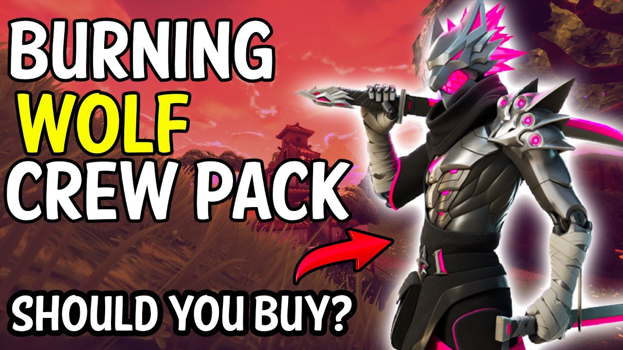 Burning wolf Skin Gameplay & Review - Fortnite Crew Pack Showcase ...