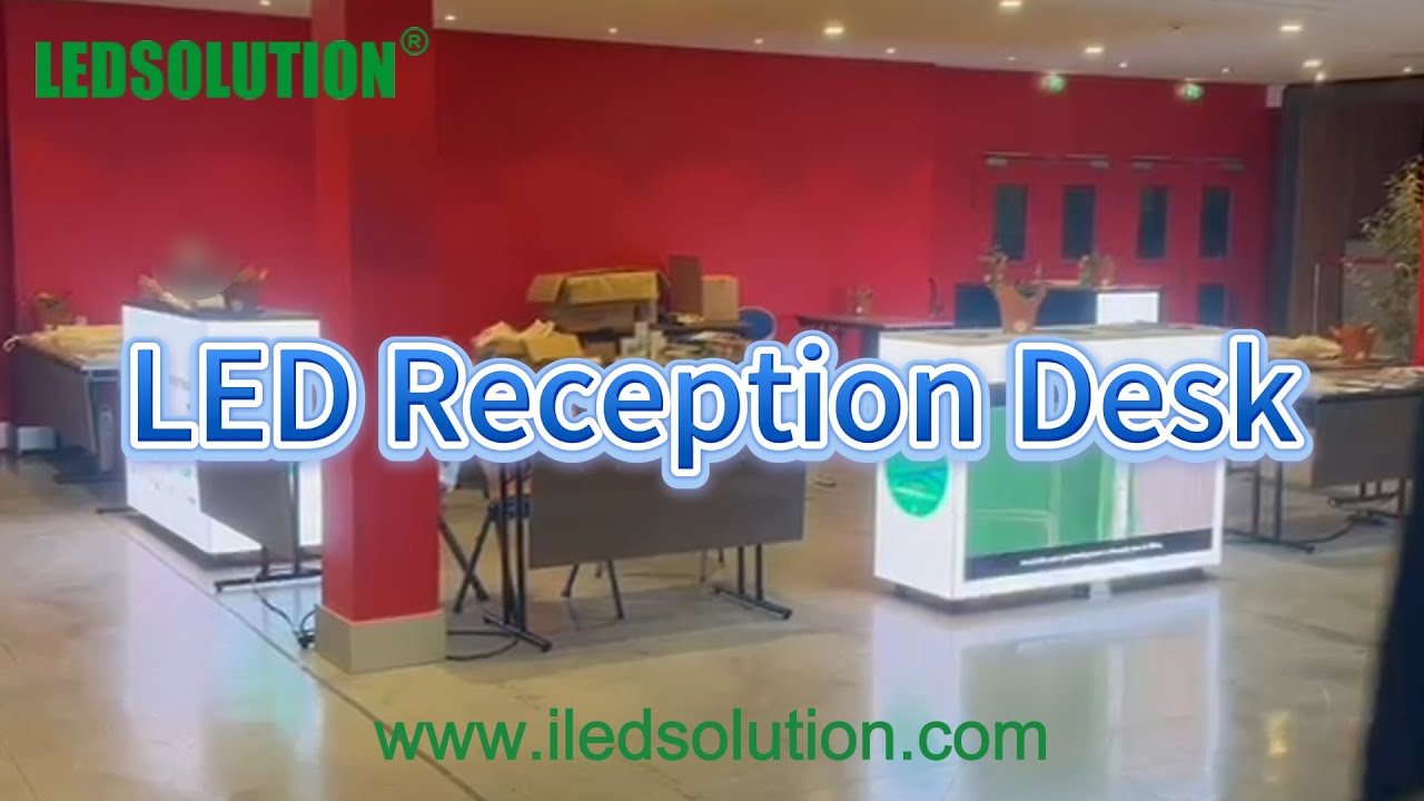 LED Reception Desk | LED Display Counter for Exhibition & Reception ...