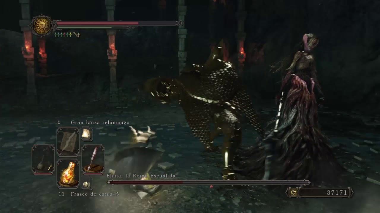 DARK SOULS™ II SOTFS : Boss Fight Elana La Reina Escualida - YouTube