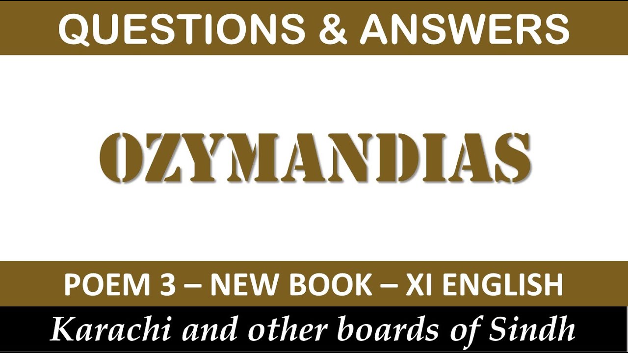 Ozymandias Questions Answers YouTube ozymandias-questions-answers-youtube