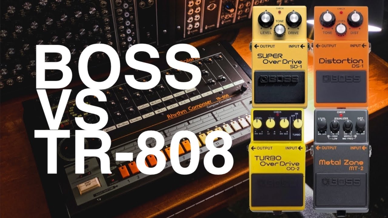 BOSS vs TR-808 #rolandtr808 #SD-1 #DS-1 #OD-2 #MT-2 #bosspedals #tr808 ...