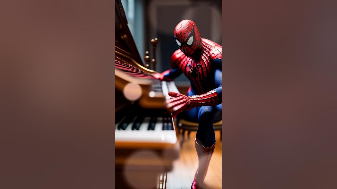 Superhero enjoying piano 🎹 #viralshort - YouTube