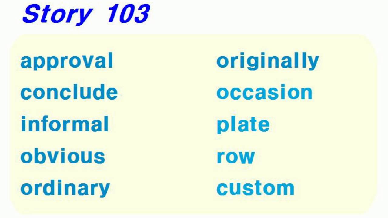 Story 103 Dictation - YouTube