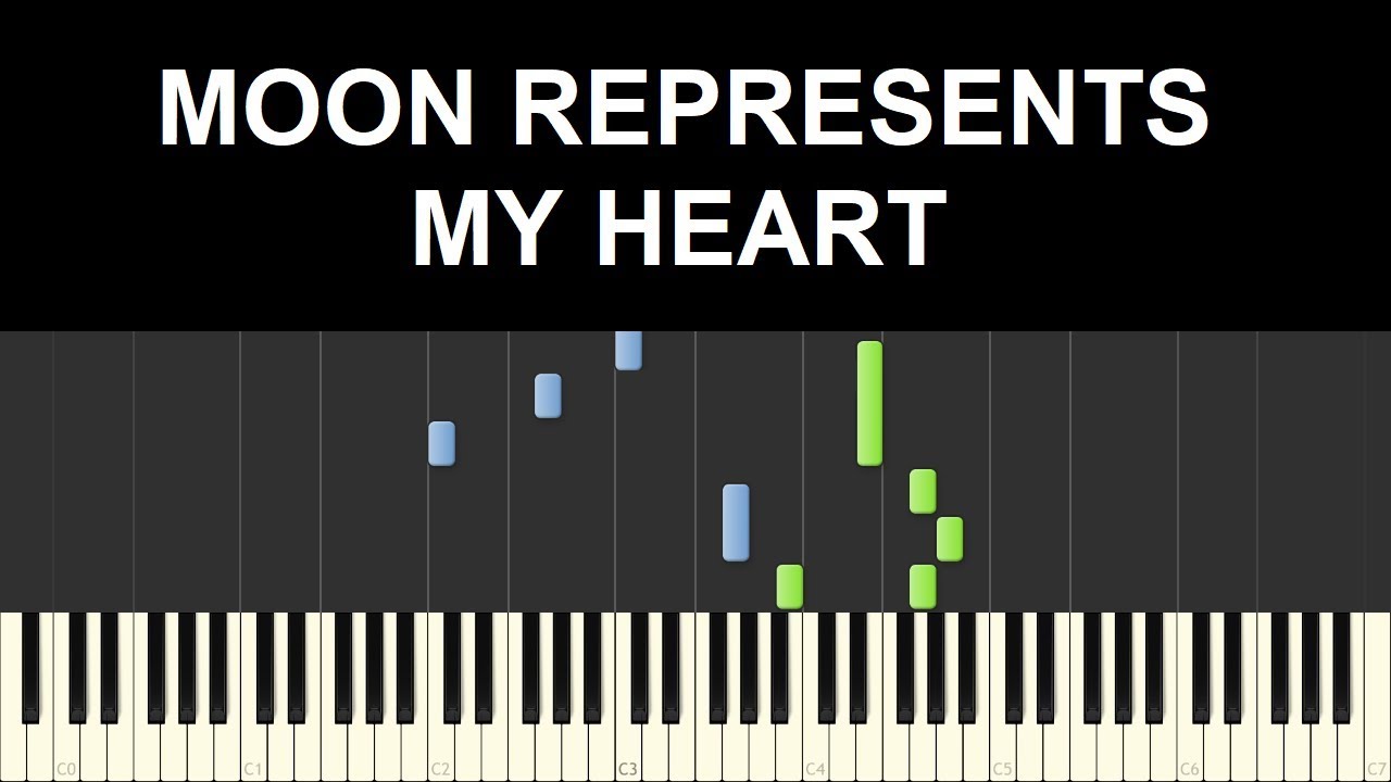 Easy Piano Tutorial: The Moon Represents My Heart - YouTube