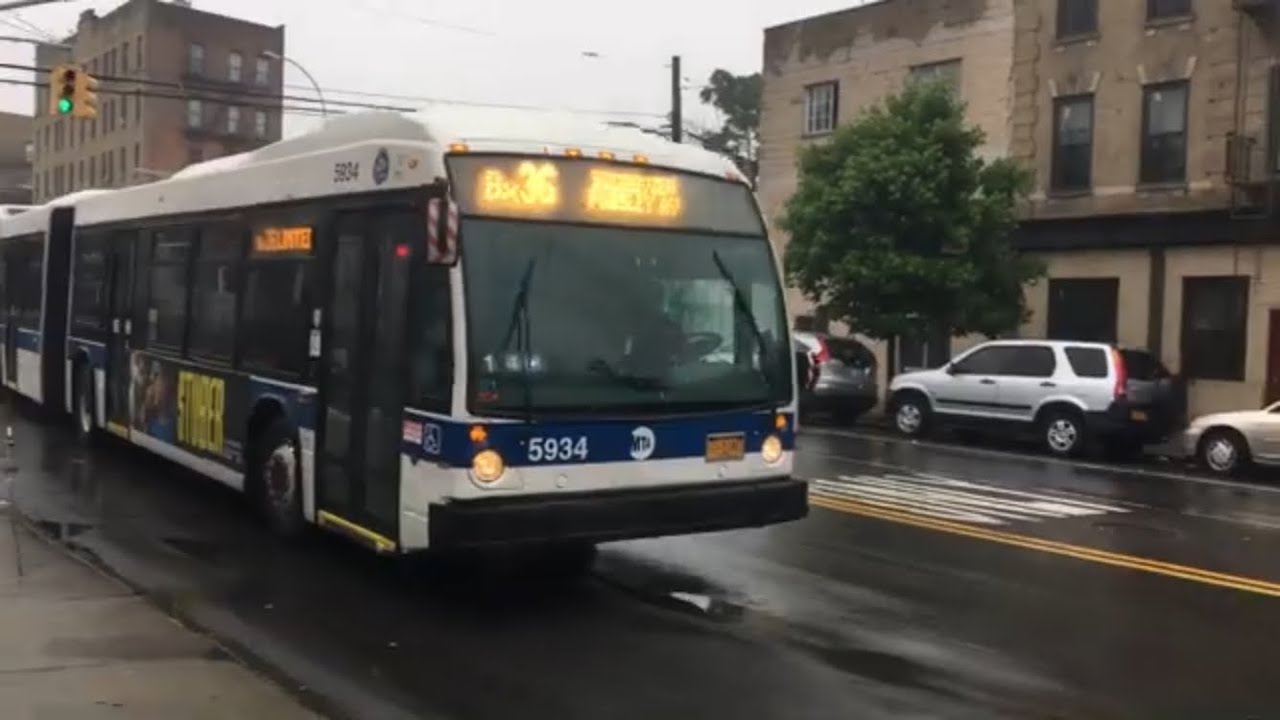MTA NYC Bus NovaBus LFSA #5934 Bx36 LIMITED - YouTube