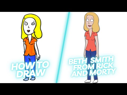How to Draw Beth Smith From Rick And Morty - YouTube