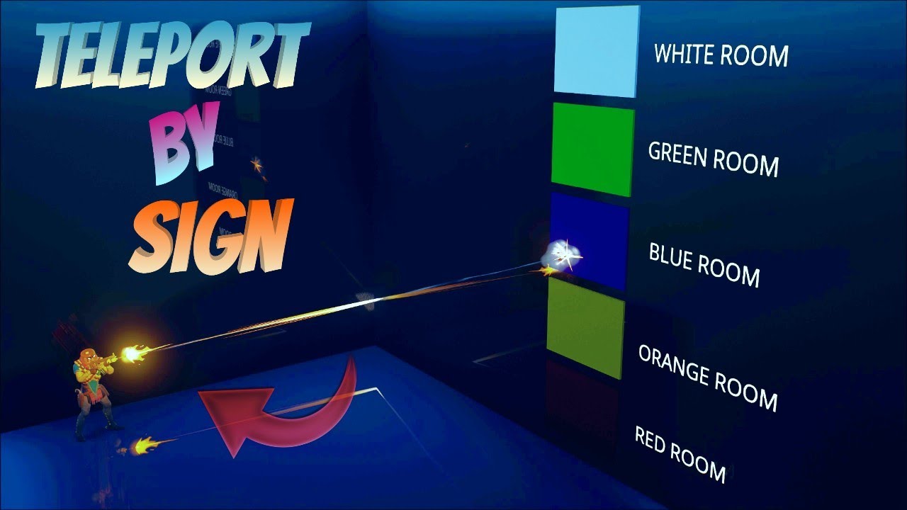 How To Teleport Yourself By Shooting at a Sign - Fortnite Teleporter ...