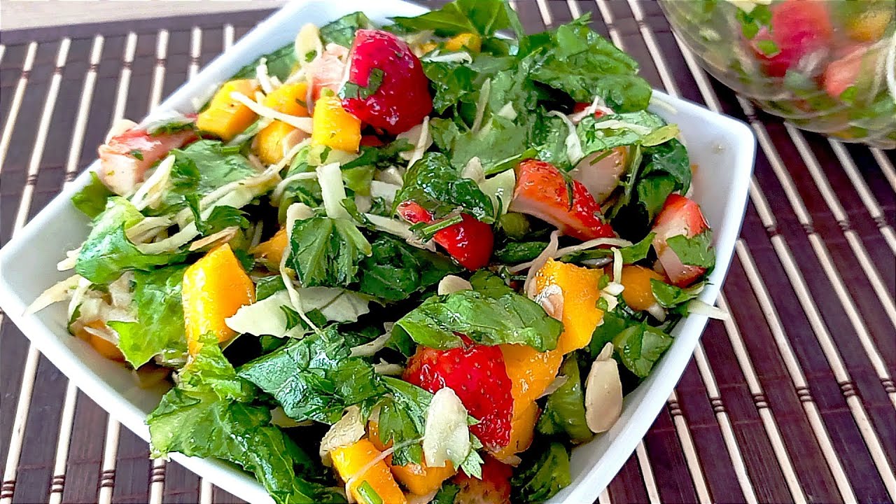 😉😋ensalada Navideña De Lechuga Col Y Frutas ¡saludable Y Exquisita 🥗