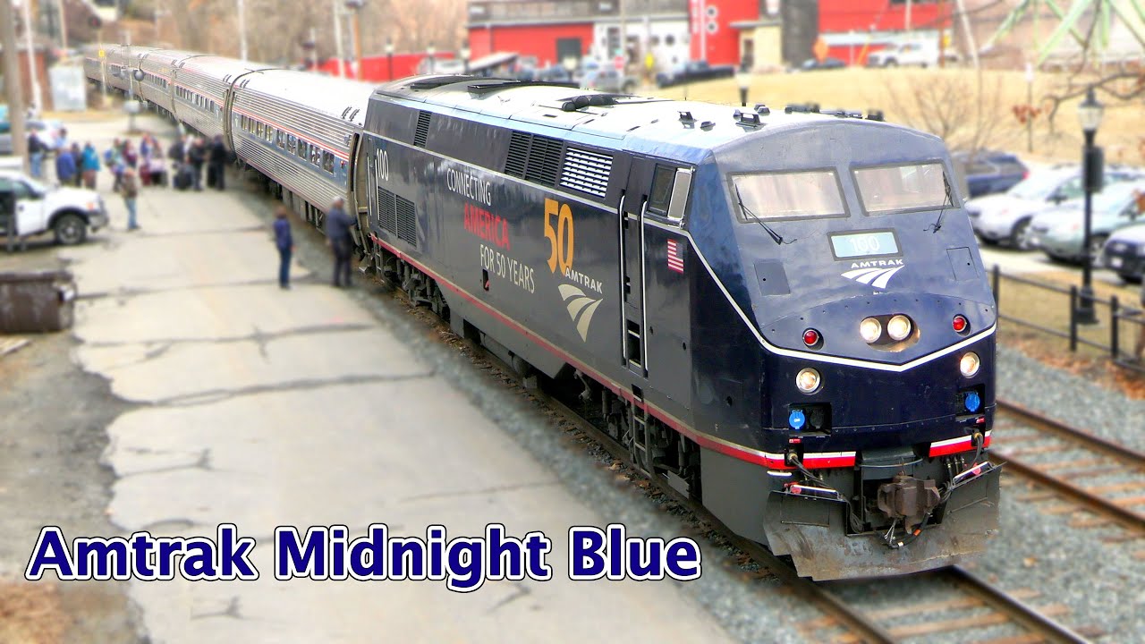 Amtrak Midnight Blue Stops at the Brattleboro VT Station - The ...