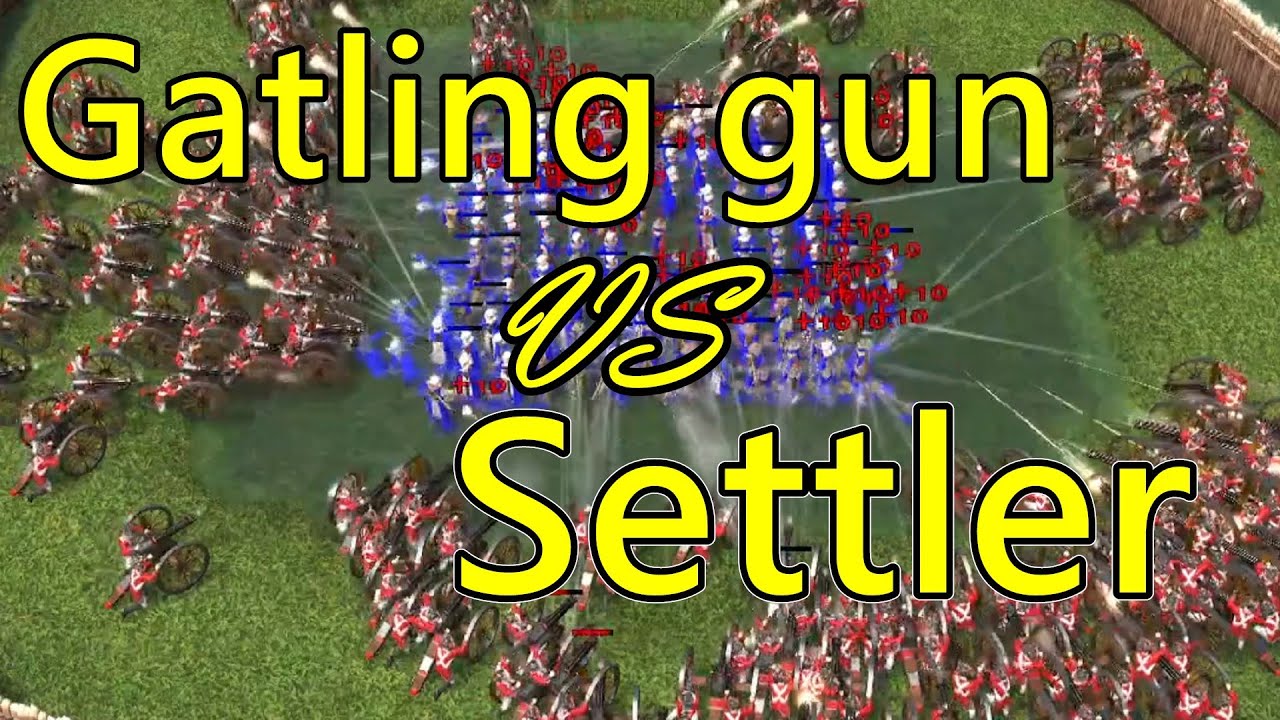 Age of Empires 3 definitive edition - Gatling gun VS Settler - YouTube