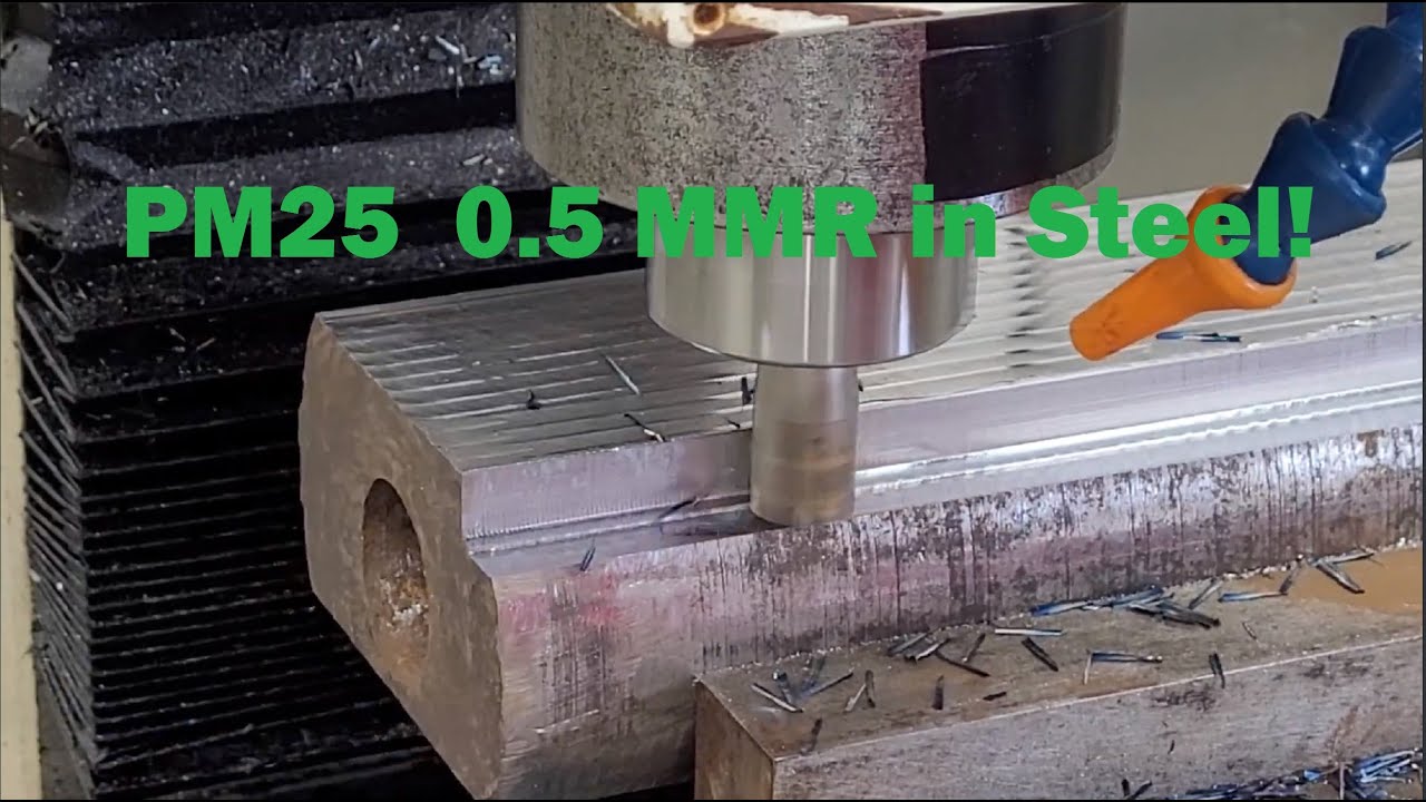 PM25 CNC Mill SHREDDING 4340 STEEL - YouTube