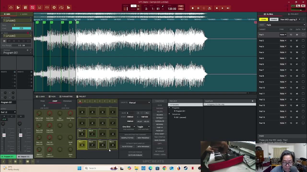 How To Chop Samples on the Akai MPK Mini Play Using Custom Drum Pads in MPC Beats - YouTube