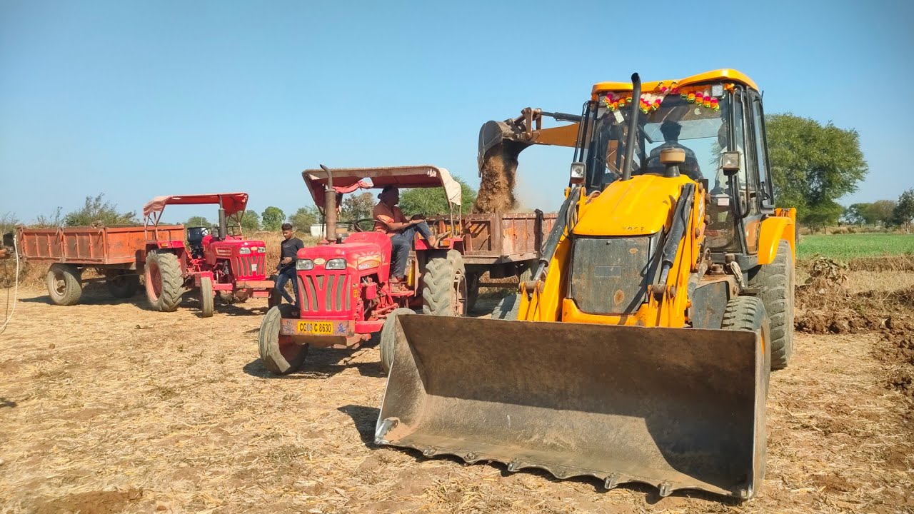 Mahindra 575 DI tractor with heavy Load trolley | tractor loading | JCB ...