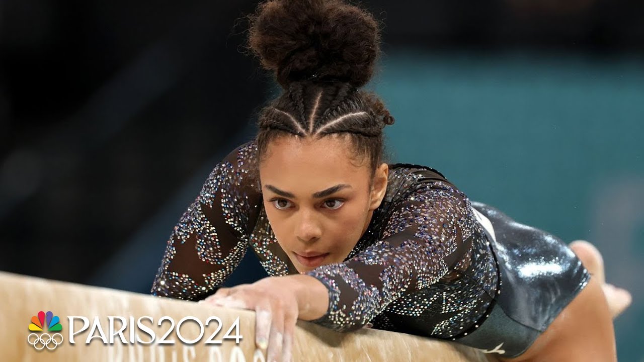 Hezly Rivera fights through beam in Olympic debut in Paris | Paris ...