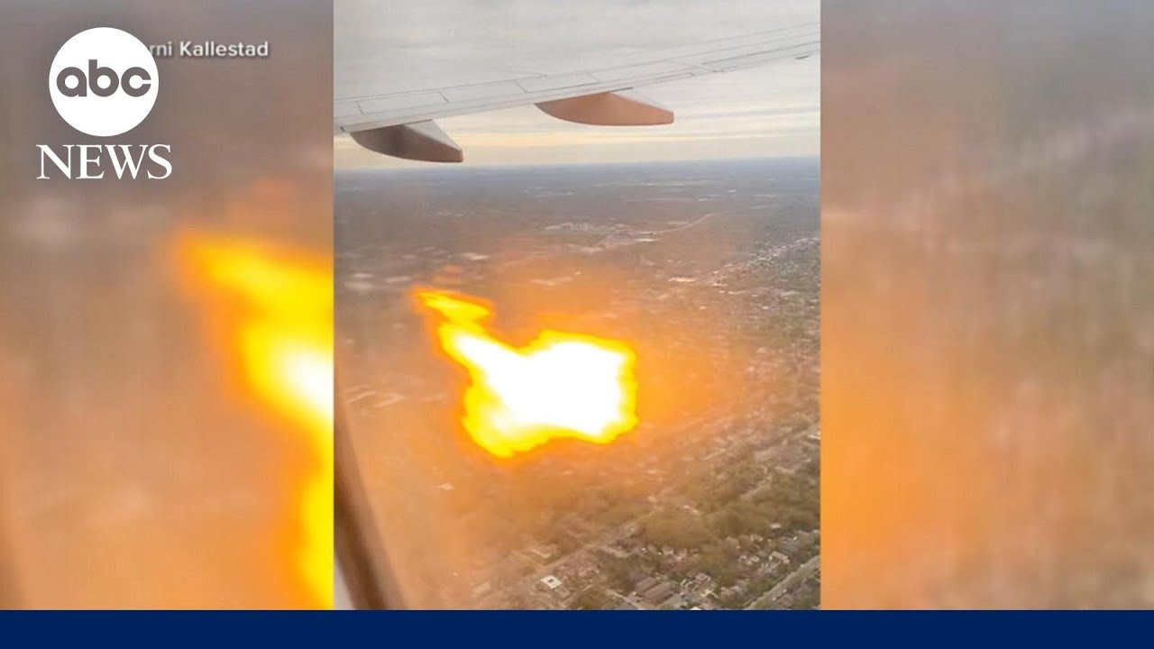 US passenger jets catch fire in close calls l GMA - YouTube