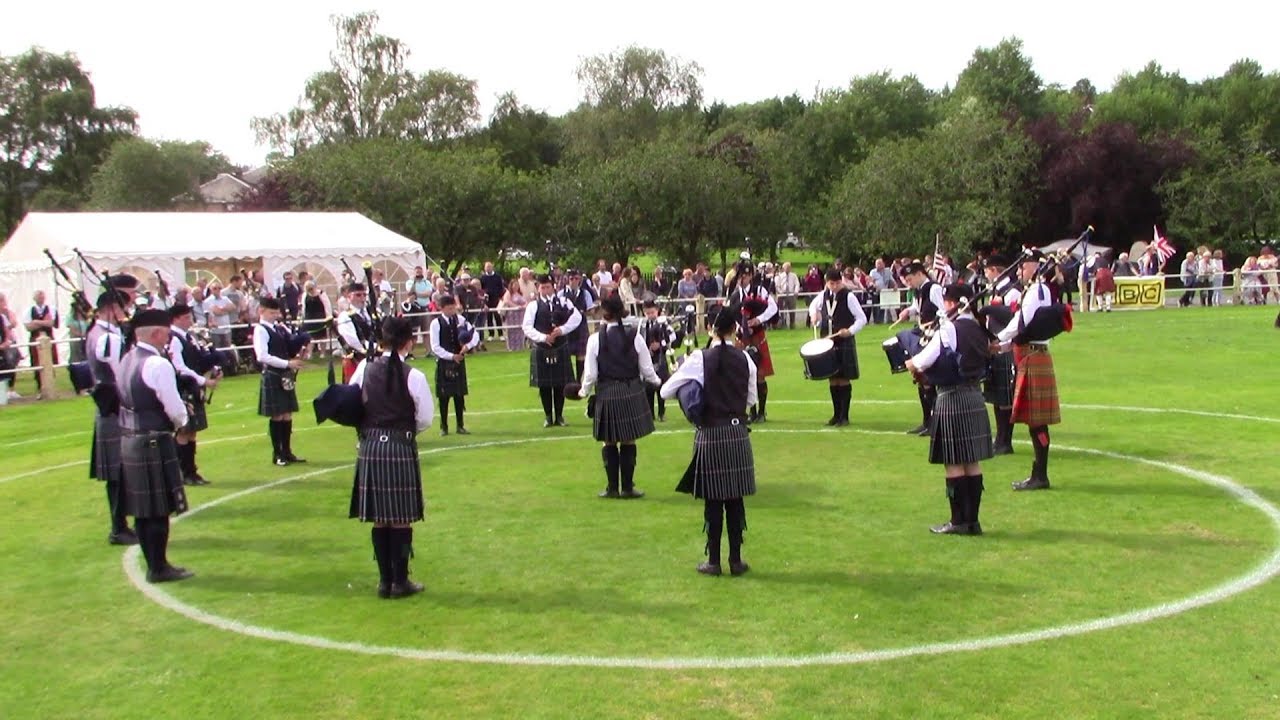 1ST LARGS BOYS BRIGADE PIPE BAND AT BUTE HIGHLAND GAMES 2019 - YouTube