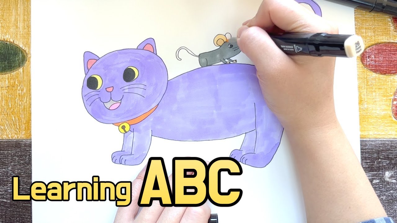 ABC | Alphabet | Drawing | Animals | How to draw | 동물그리기 | 알파벳배우기 | 동물 ...