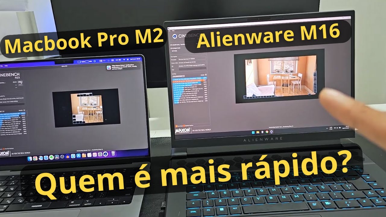 Intel i9-13900HX do Alienware M16 vs Macbook M2 Pro - Teste de ...