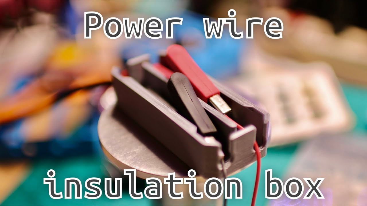 Power wire insulation box (3D printed) - YouTube