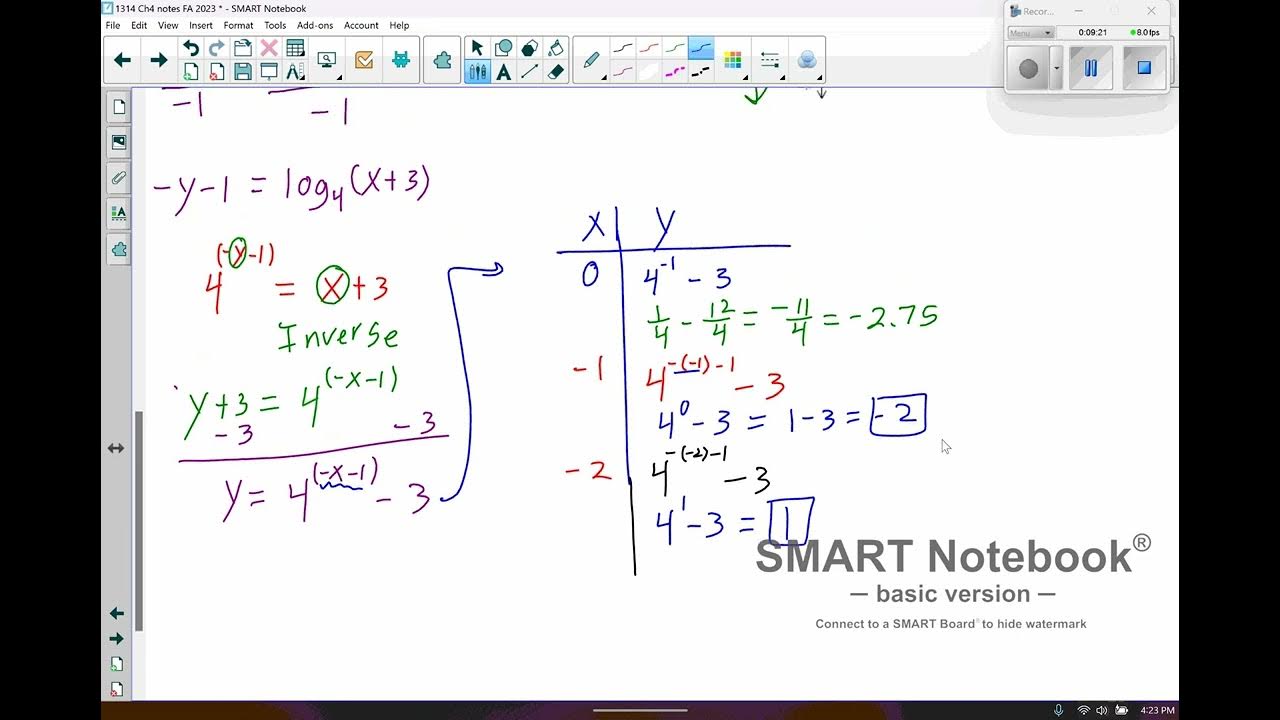 1314 ch 4 2 Logarithmic Functions Part 4 - YouTube