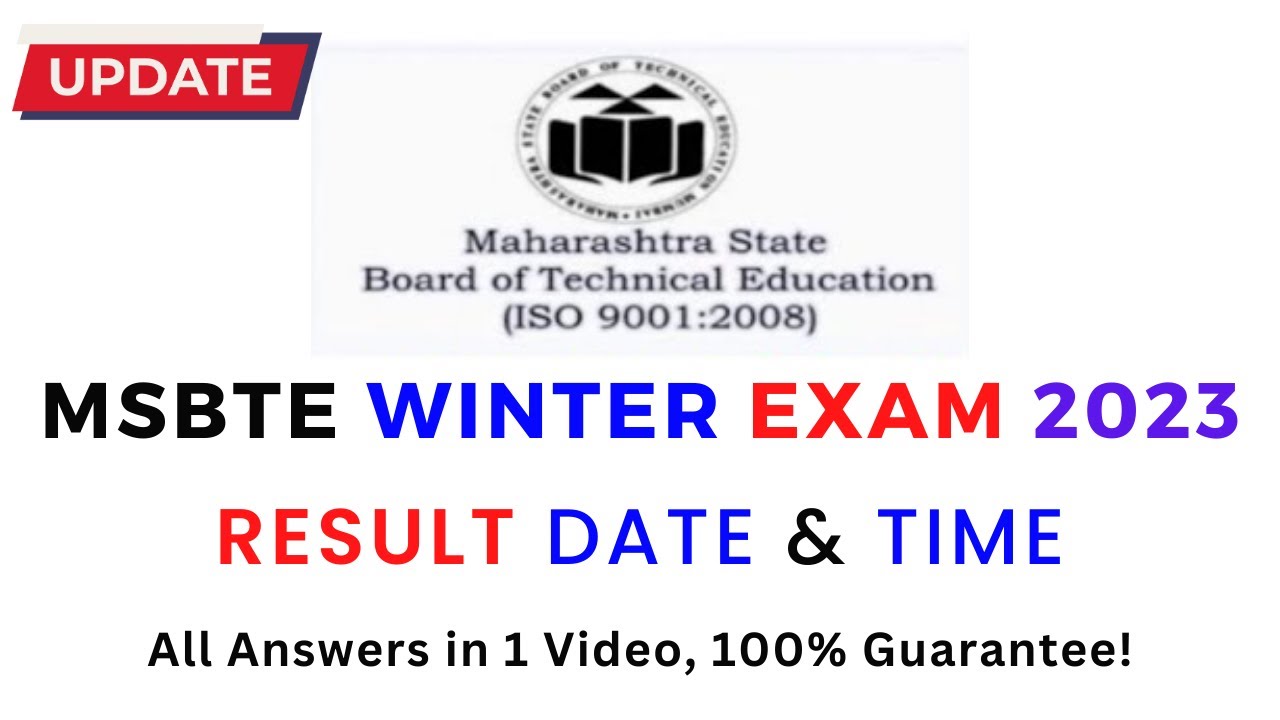MBSTE WINTER EXAM 2023 RESULT DATE & TIME | MSBTE EXAM RESULT LATEST ...