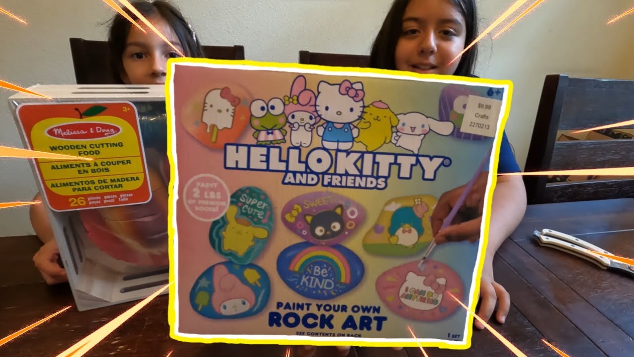HELLO KITTY Rock PAINT and ART Set! - YouTube