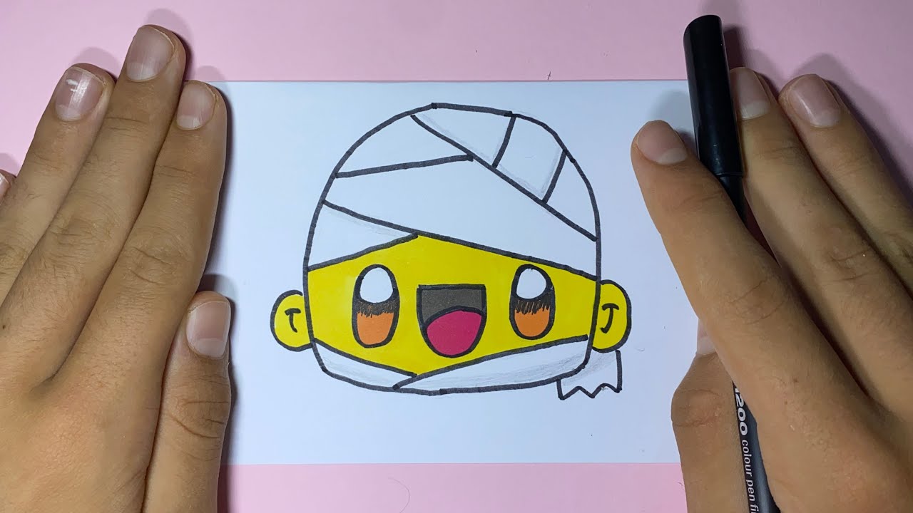 COMO DIBUJAR una MOMIA KAWAII de HALLOWEEN FÁCIL y paso a paso - YouTube