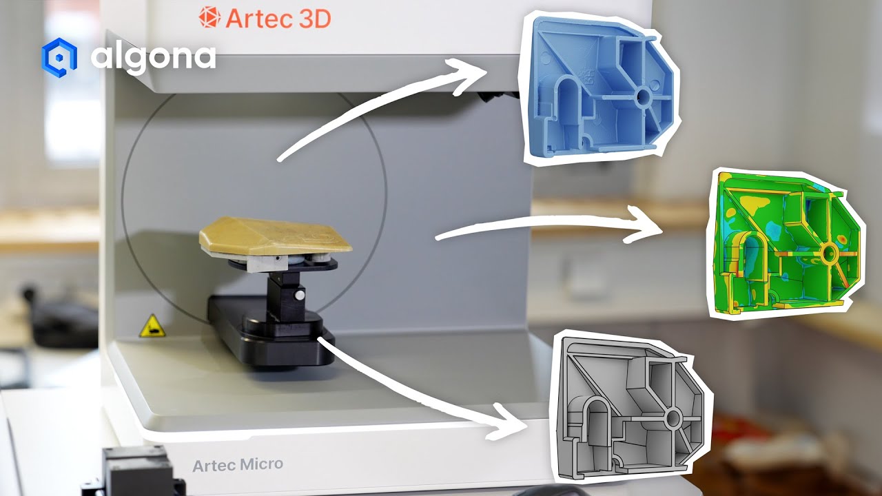 Artec Micro II | 3D Scan Spritzgussbauteil - YouTube