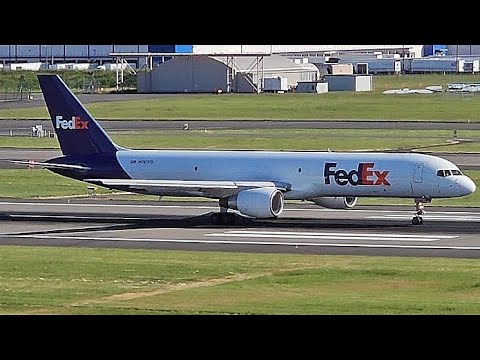 FedEx Express Boeing 757-222(SF) [N787FD] Takeoff from PDX - YouTube