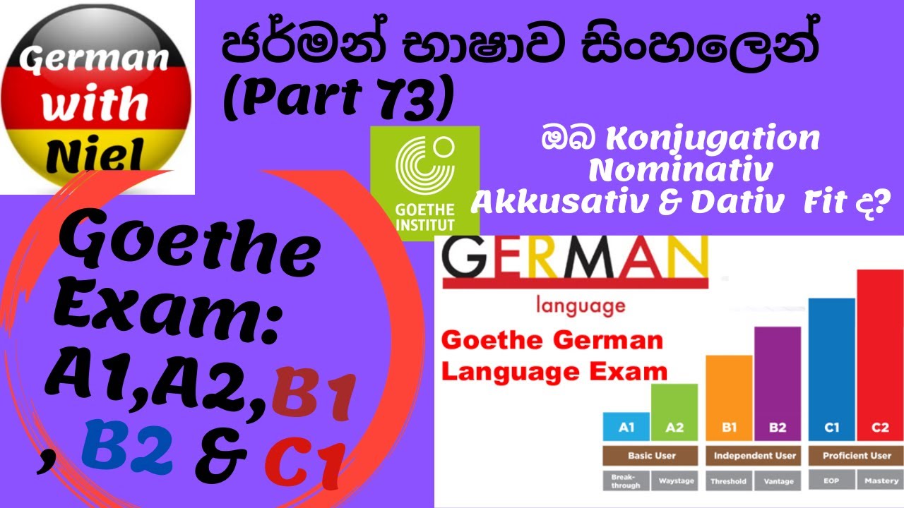 Part 74 | ජර්මන් සිංහලෙන් | Goethe Exam A1 A2 B1 B2 & C1 (No.238) - YouTube