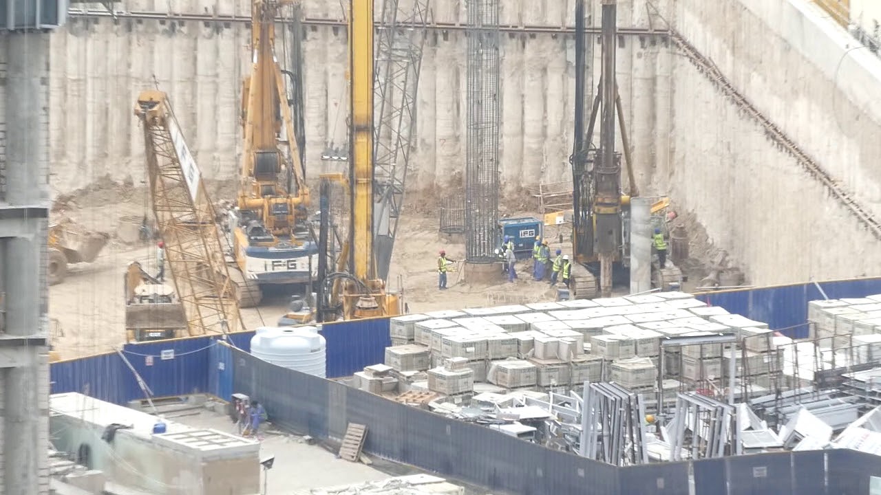 Dubai Opera District building construction - YouTube