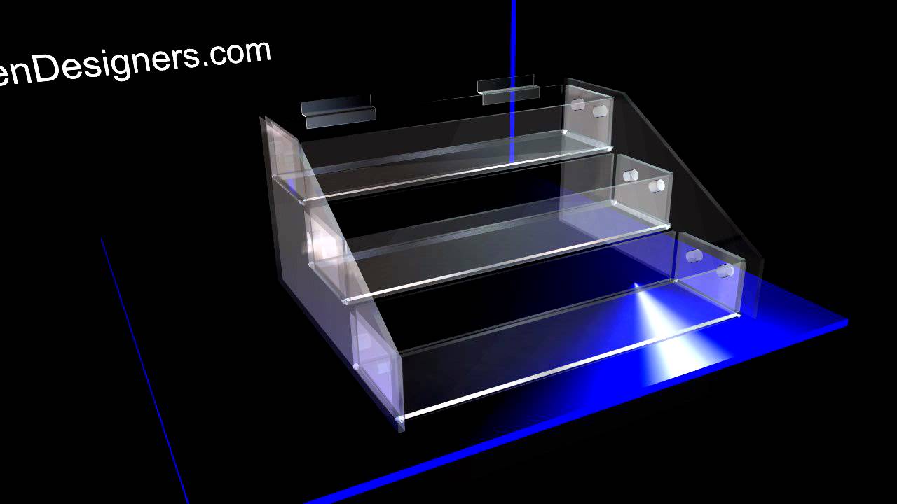 Three Tiered Acrylic Counter top Merchandiser - YouTube