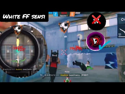 White FF Dhruv FF better than white| white FF settings reveal | ump scope in headshot trick ...