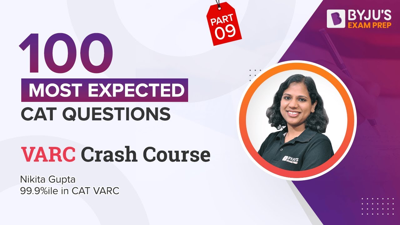 100 Most Important CAT VARC Questions | CAT 2022 | CAT Verbal Ability ...