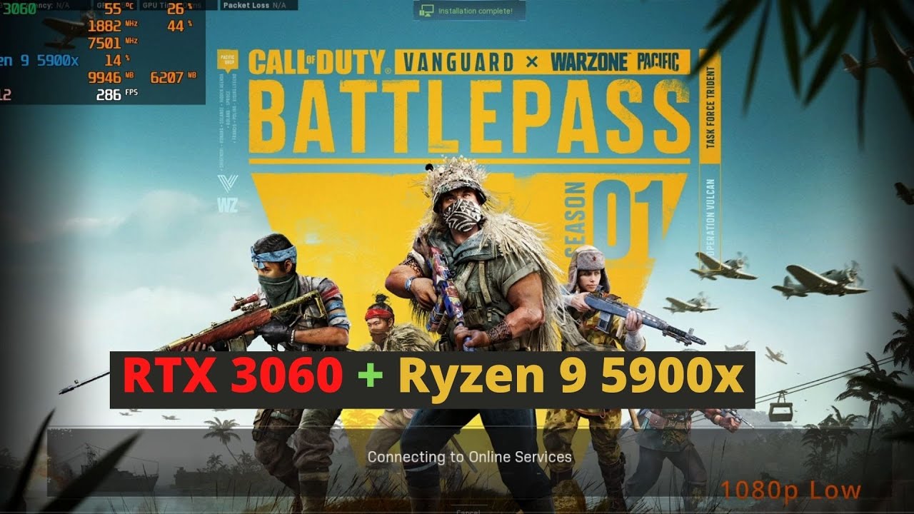 Nvidia RTX 3060 + Ryzen 9 5900x Warzone Caldera gameplay in 1080p low ...