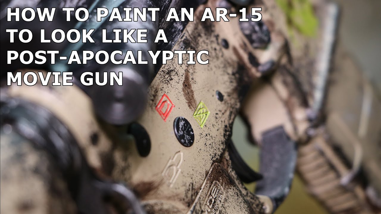 How to Paint a Distressed Post-Apocalyptic Paint Job on an AR-15 - YouTube