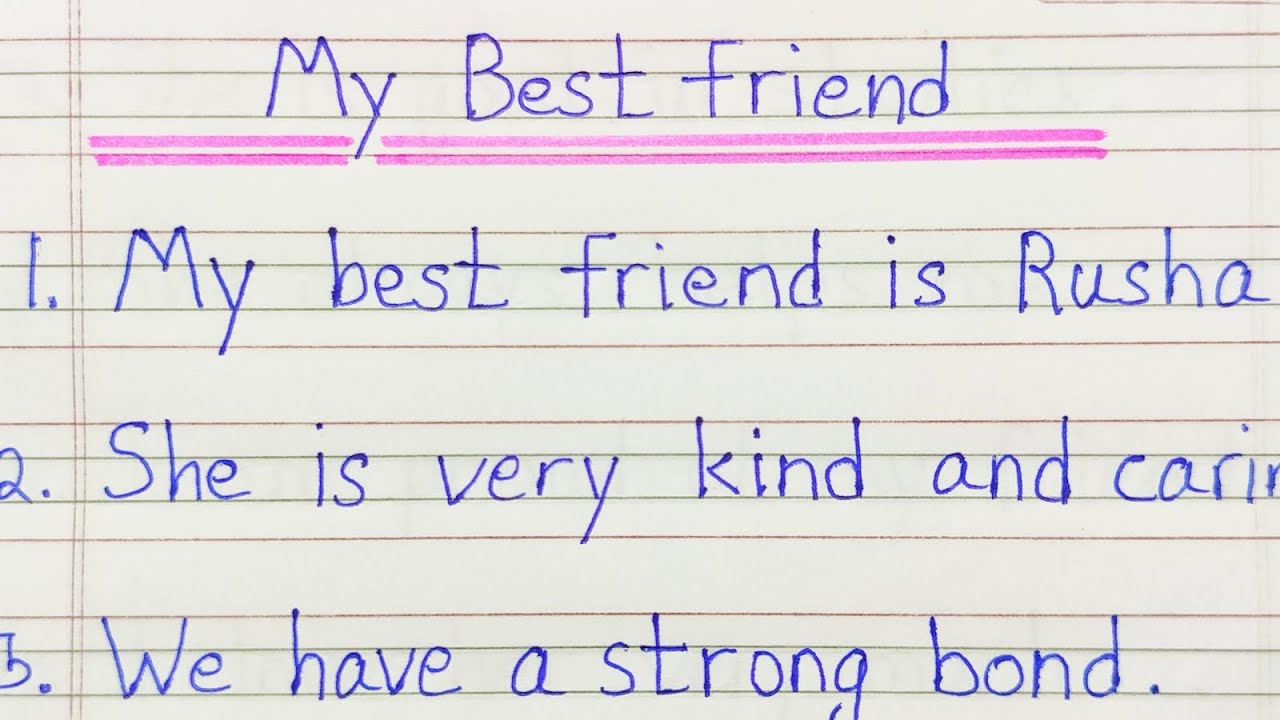 my best friend essay/ 10 lines on my best friend/ essay on my best ...