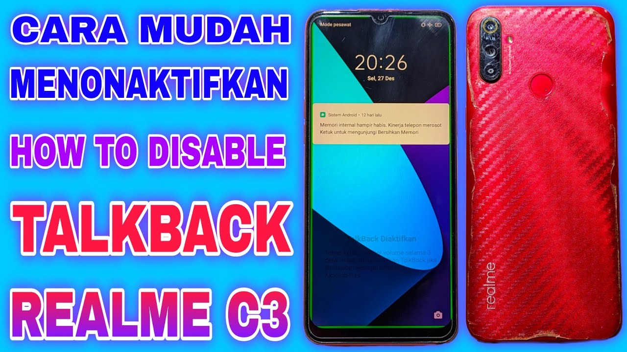 TALKBACK REALME C3 || CARA MENONAKTIFKAN TALKBACK REALME C3 || HOW TO ...