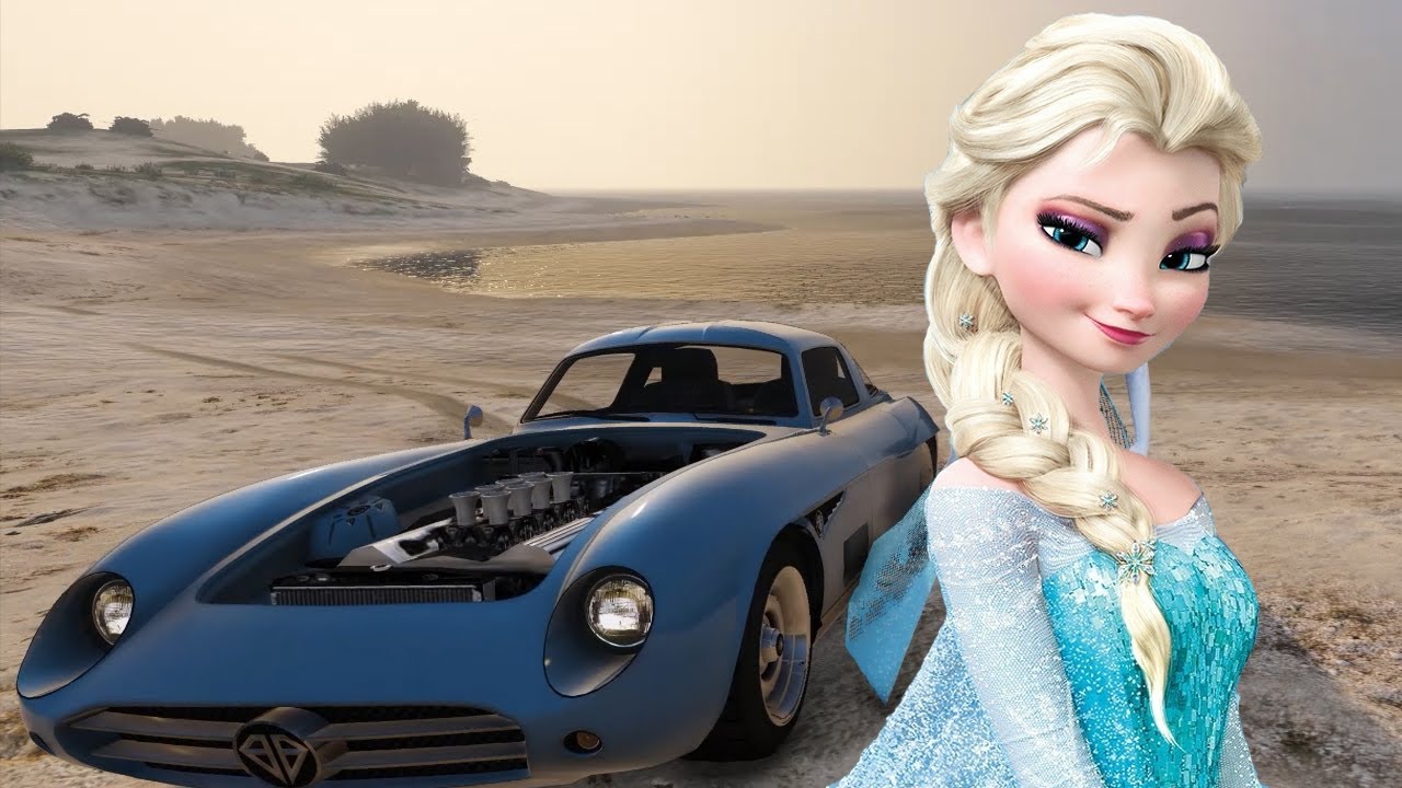 Frozen Elsa & Spiderman CAR RACE! w/ Joker Hulk Superman Batman Police ...