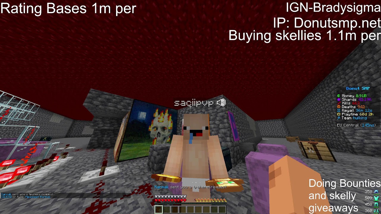 🔴 DonutSMP Live 🔴 Rating Bases/ 1M Per Base|Over 1b in giveaways joinup ...