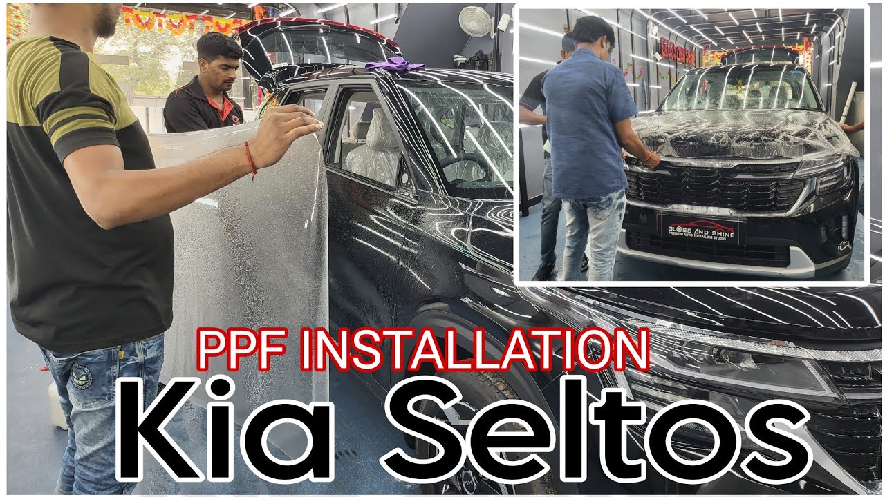 kia seltos | Paint Protection film (PPF) installation | Gloss and shine ...