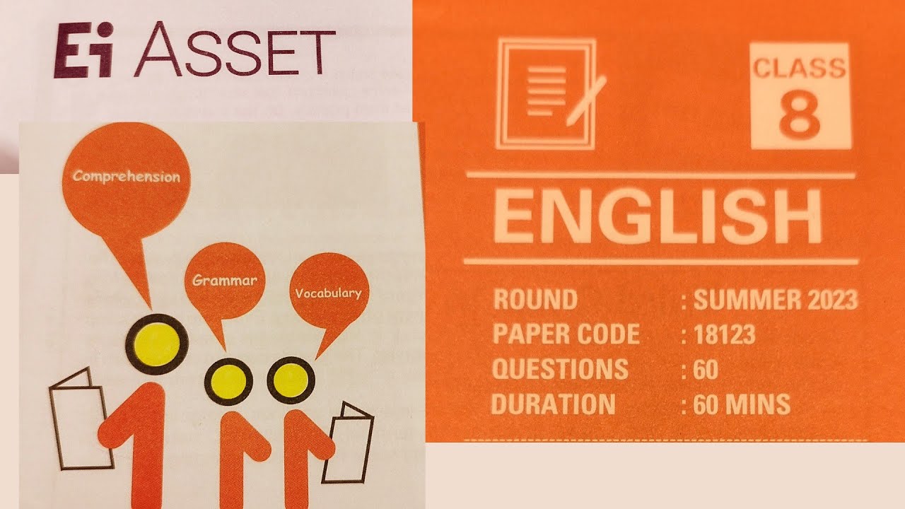 Ei ASSET|| Class 8 ENGLISH OLYMPIAD 2023-24 Question Paper|| ROUND :SUMMER 2023|Talent Search ...