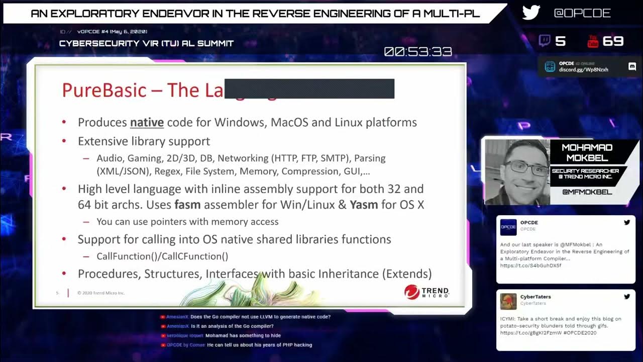 vOPCDE 4 Exploratory Endeavor in Reverse Engineering of Multi platform Compiler Mohamad Mokbel ...
