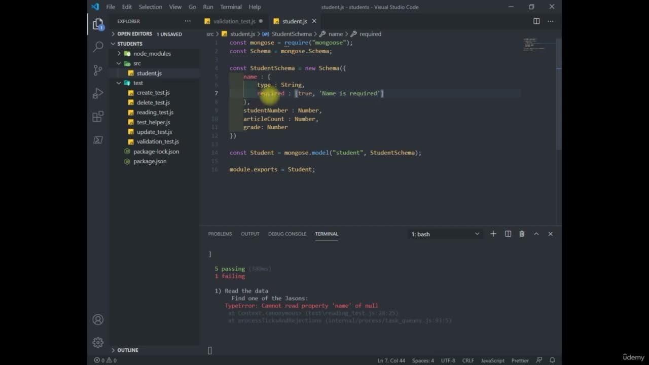 26 Mongoose Validation 2 - Operators in MongoDB, mongoose, NoSQL Course - YouTube