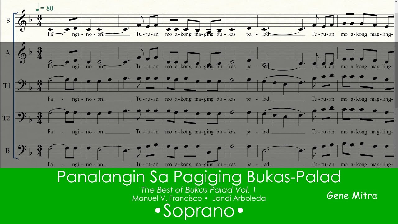 Panalangin Sa Pagiging Bukas Palad • Soprano - YouTube