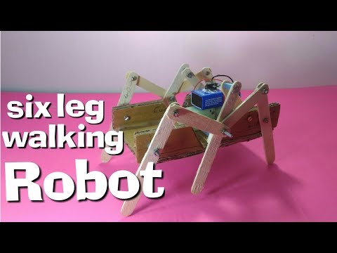 Simple walking Robot-सहा पायांचा रोबोट कसा बनवावा - YouTube