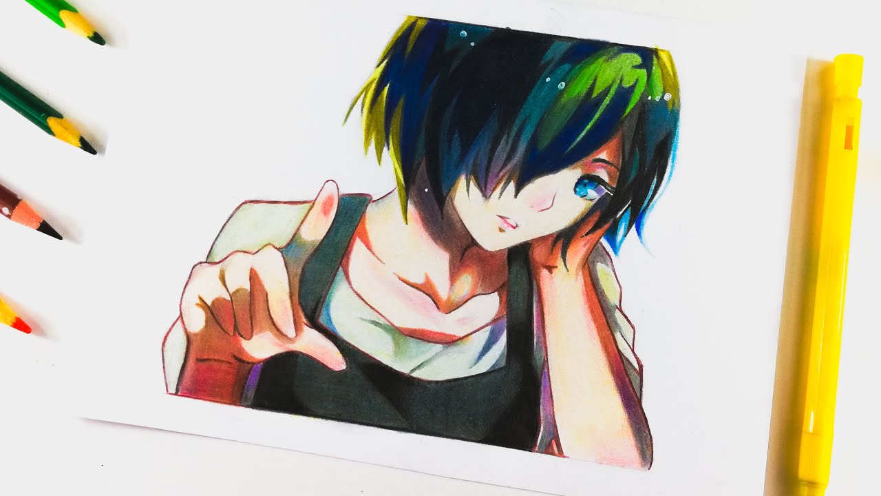 DRAWING TOUKA kirishima of TOKYO GHOUL | DIBUJANDO A TOUKA KIRISHIMA ...