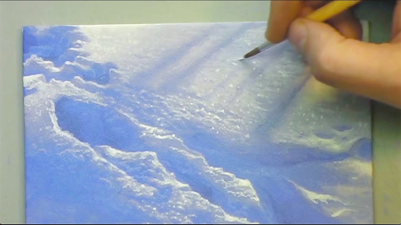 Creating Snow Textures - Painting In Acrylics PTP Vol.7 - YouTube