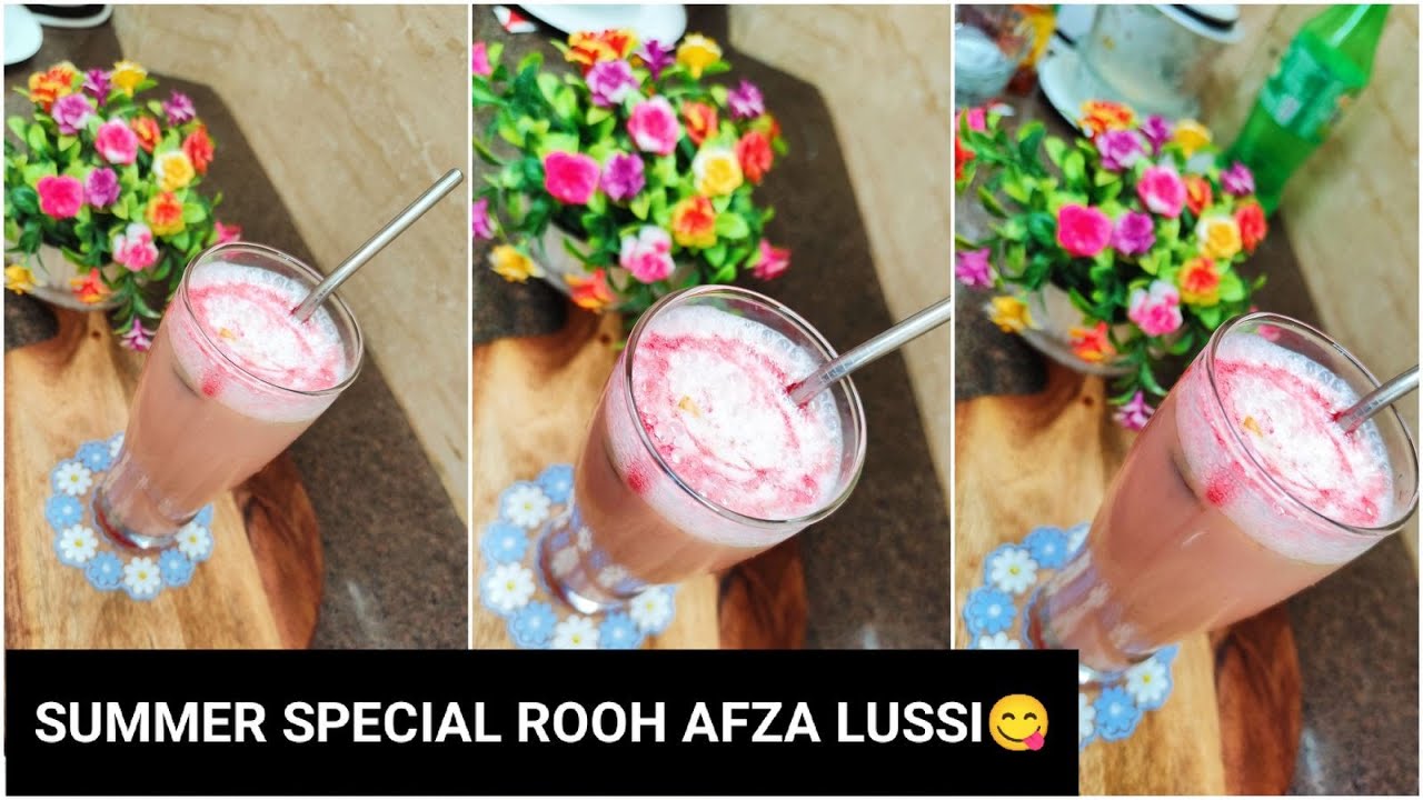 Summer 🏝️ Special Rooh Afza Lassi | Roohafza Lassi | How to make ...