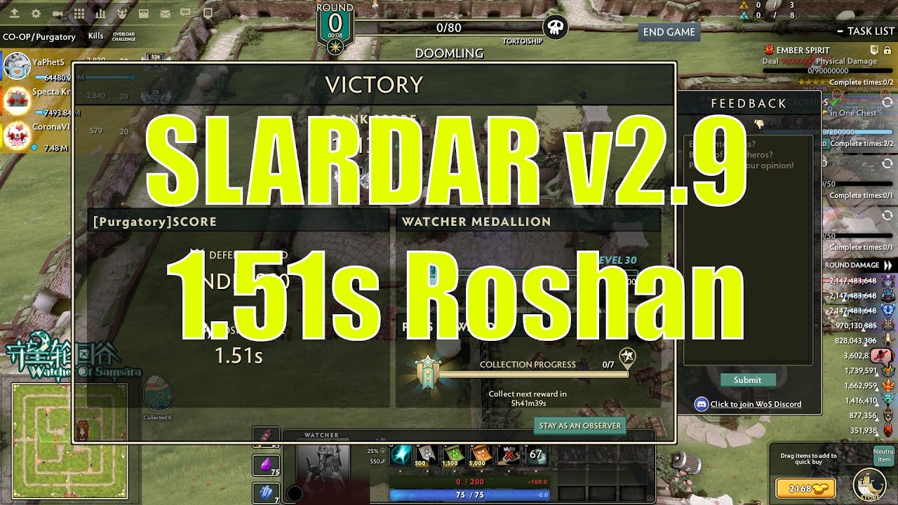 Watcher Of Samsara V2.9: Slarda 1.51s Roshan - YouTube